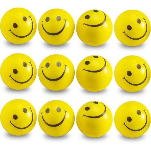 JUSCH SAYTAY Smile Face Stress Balls (Bulk Pack of 24) for Kids and ...