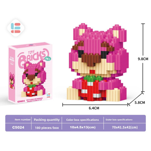 (Style 4) Bag Crossbody Lotso Cartoon Building Blocks Set Toy For Kids ...