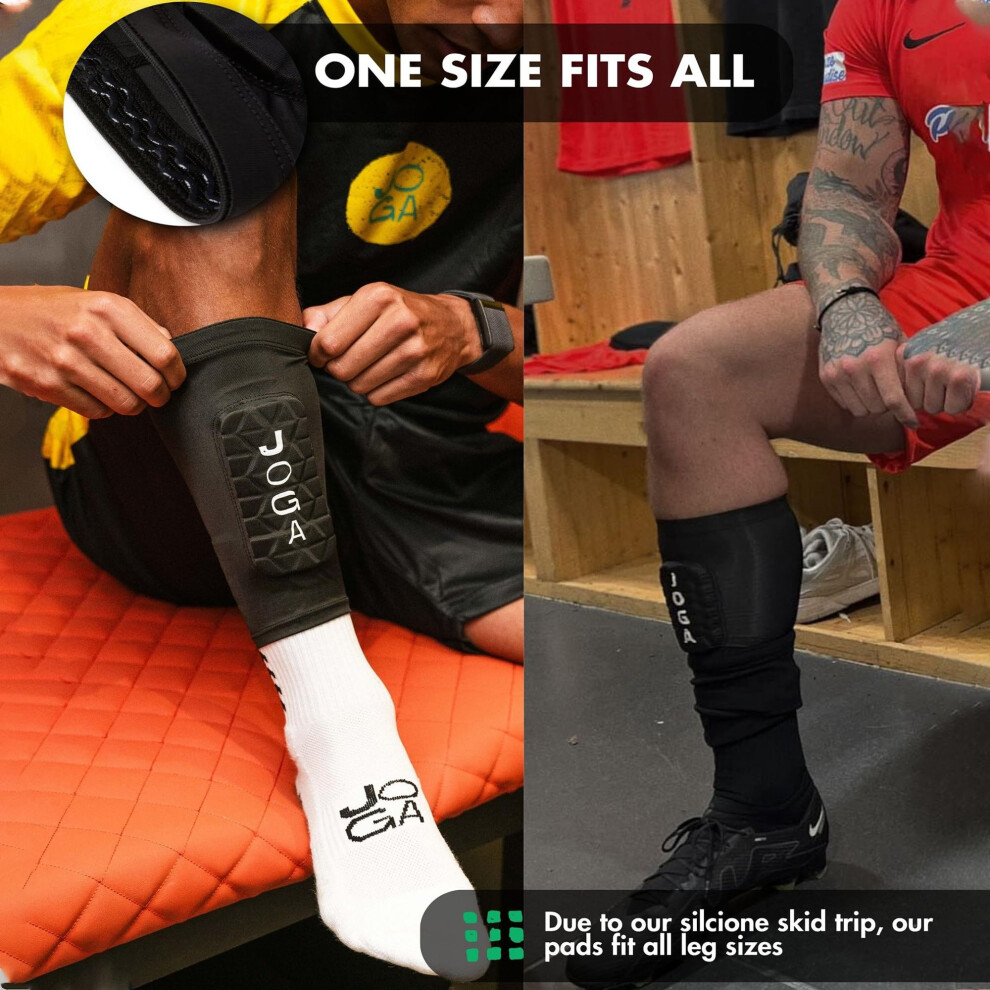 JOGA Football Shin Pad Sleeves for Adults - MINI Guards, 10x6cm ...