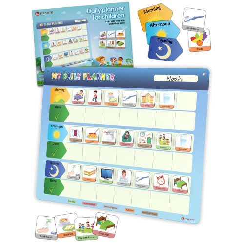 LIKARTO? Visual Timetable Children Daily Routine Chart - Montessori ...