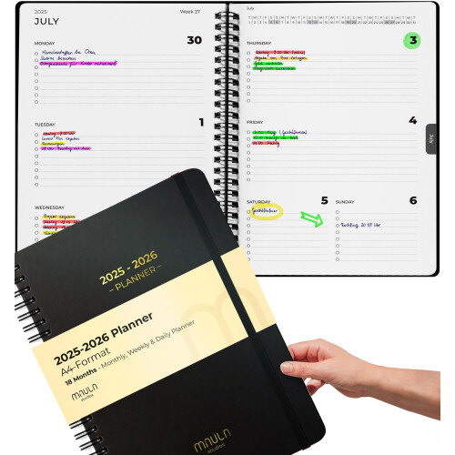 A4 Academic Diary 2025 2026 Week to View ? Weekly Planner for Students ...