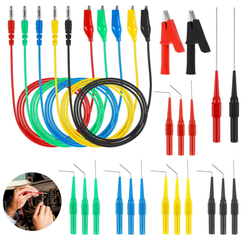 Kit di cavi di prova con spina a banana e morsetti a coccodrillo in ...