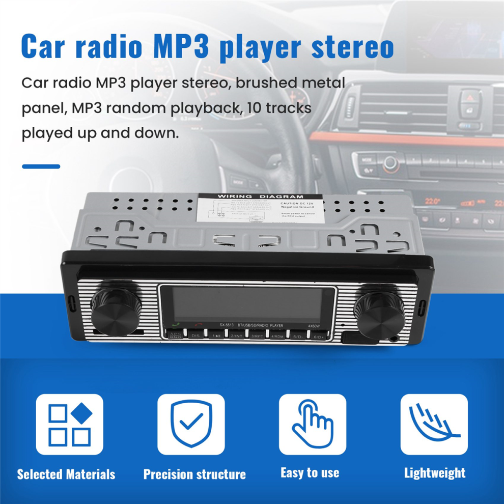 Bluetooth Oldtimer-Autoradio MP3-Player Stereo on OnBuy