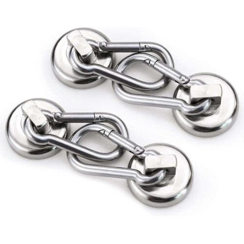 LINJOU 4 Pack Spring Buckle Magnetic Hooks, Extra Strong Neodymium ...