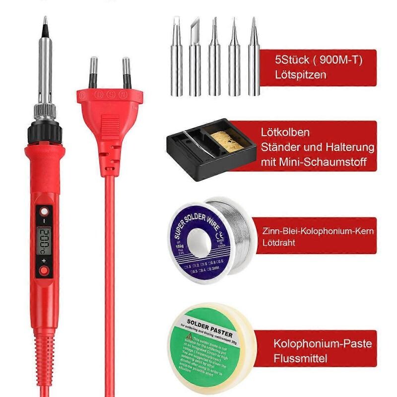 Soldering Iron Set Soldering Set 80W Soldering Station Temperature ...