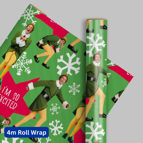 Elf Christmas 4m Roll Wrapping Paper on OnBuy