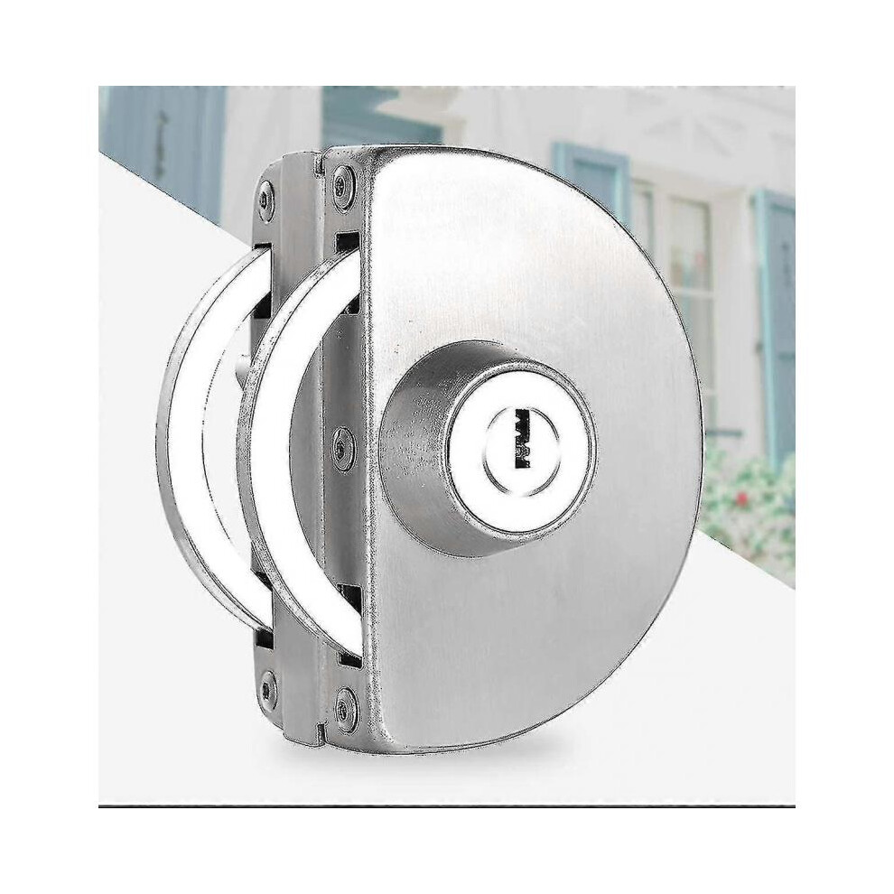 No Drilling Stainless Steel Glass Door Lock Double Glass Door Lock ...