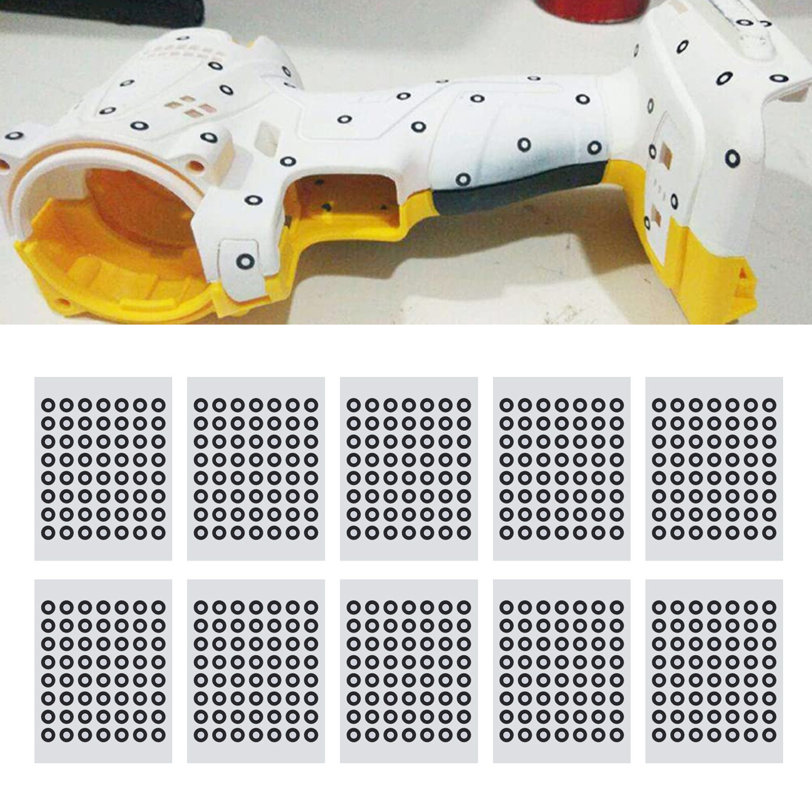 10 Sheet 6mm 3D Scanning Marker Reusable 3D Tracking Dot Reference ...