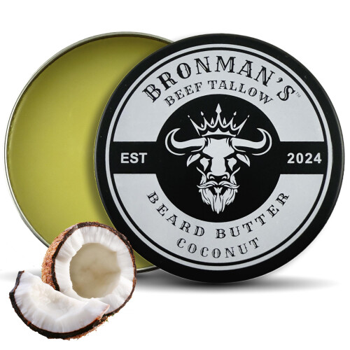Beurre à barbe au suif de bœuf Bronmans pour hommes - 113 g - Baume à ...
