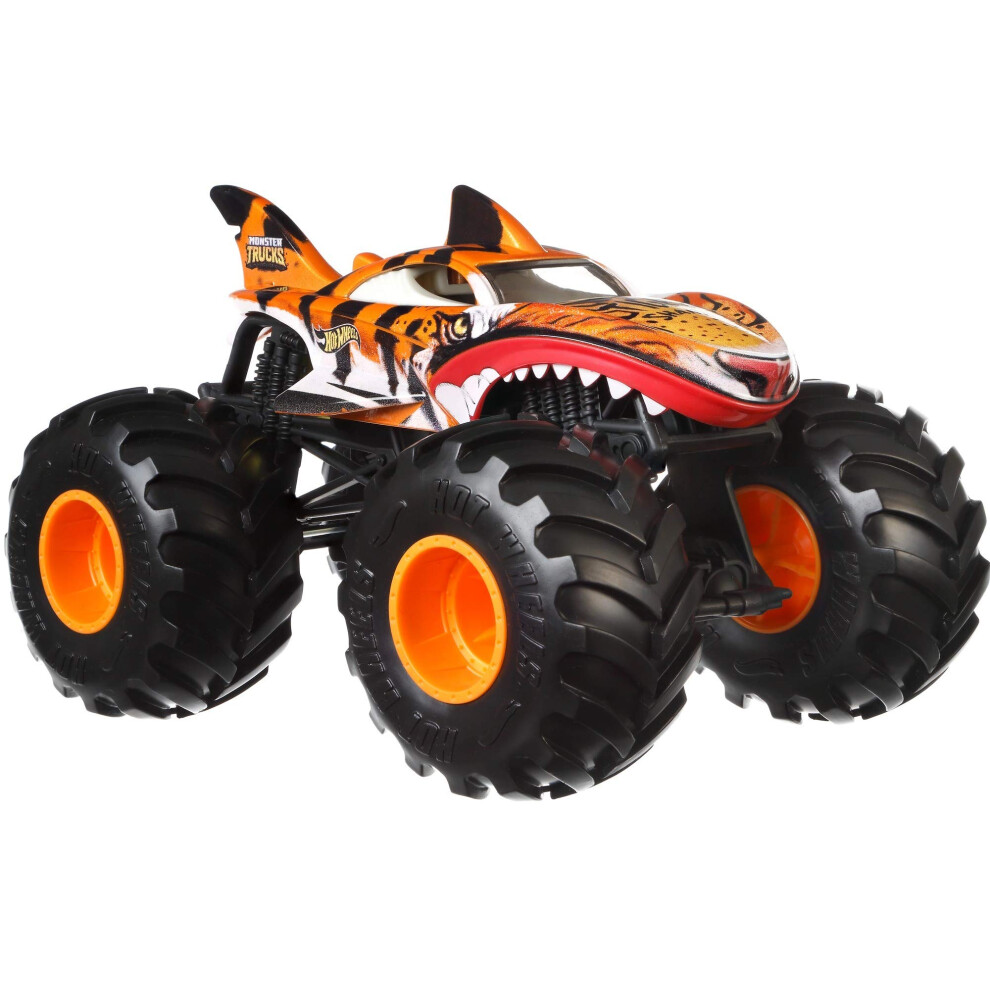 Hot Wheels Monster Trucks Tiger Shark Die-Cast 1:24 Vhicule l'chelle ...