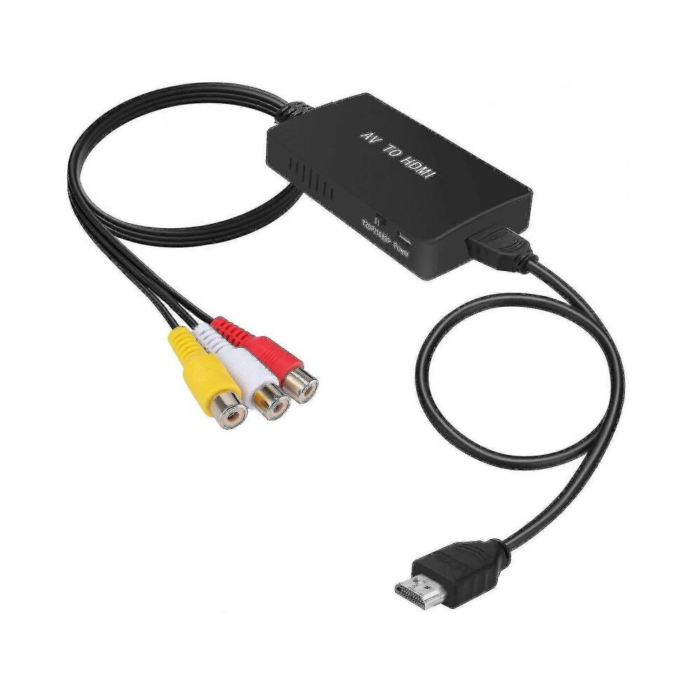 Rca To Hdmi Converter, Composite To Hdmi Adapter Support 1080p Pal/ntsc ...