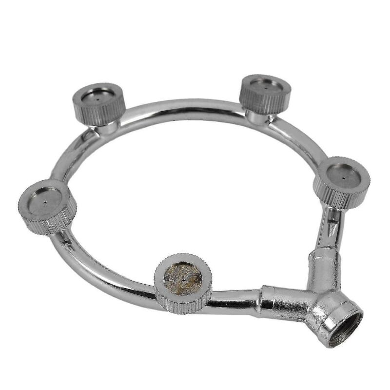 2x Stainless Steel Fan Ring with 5 Nozzle Seats Sprayer Mist Fan Ring ...