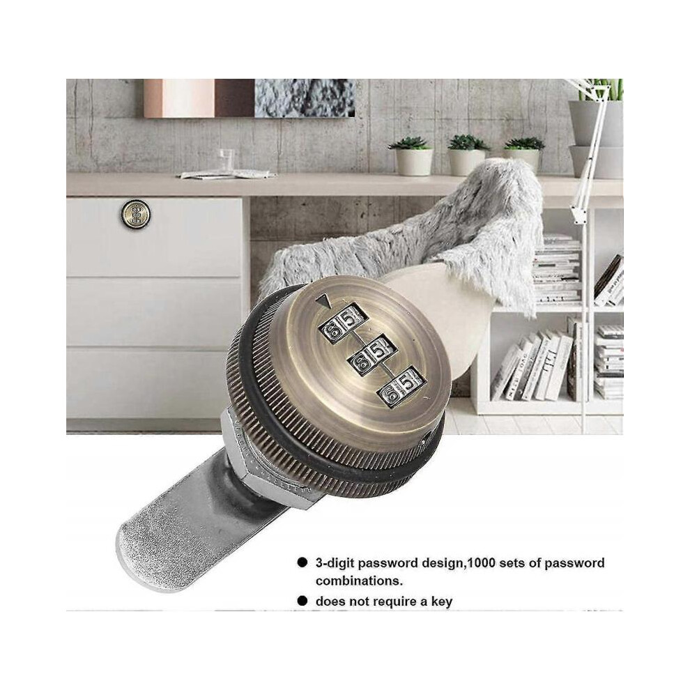 (20mm) Code Combination Cam Lock, 3 Digit Mechanical Password Lock ...