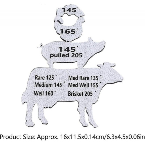 Fleisch Smoker guide BBQ temperature magnet cooking accessory with ...