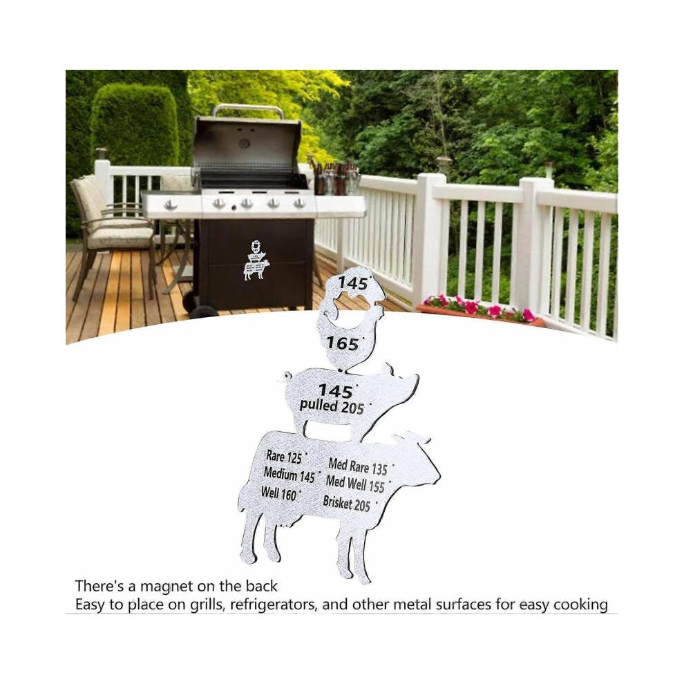 Fleisch Smoker guide BBQ temperature magnet cooking accessory with ...