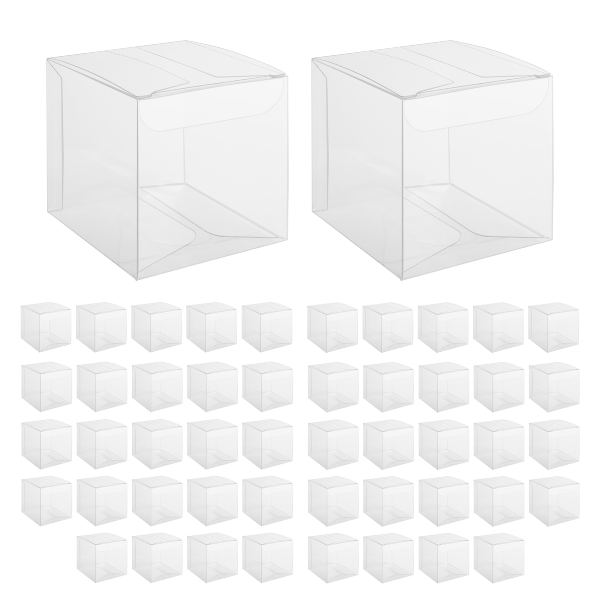 50Pcs Clear Plastic Boxes for Gifts Pvc Packing Box Gift Packaging on OnBuy