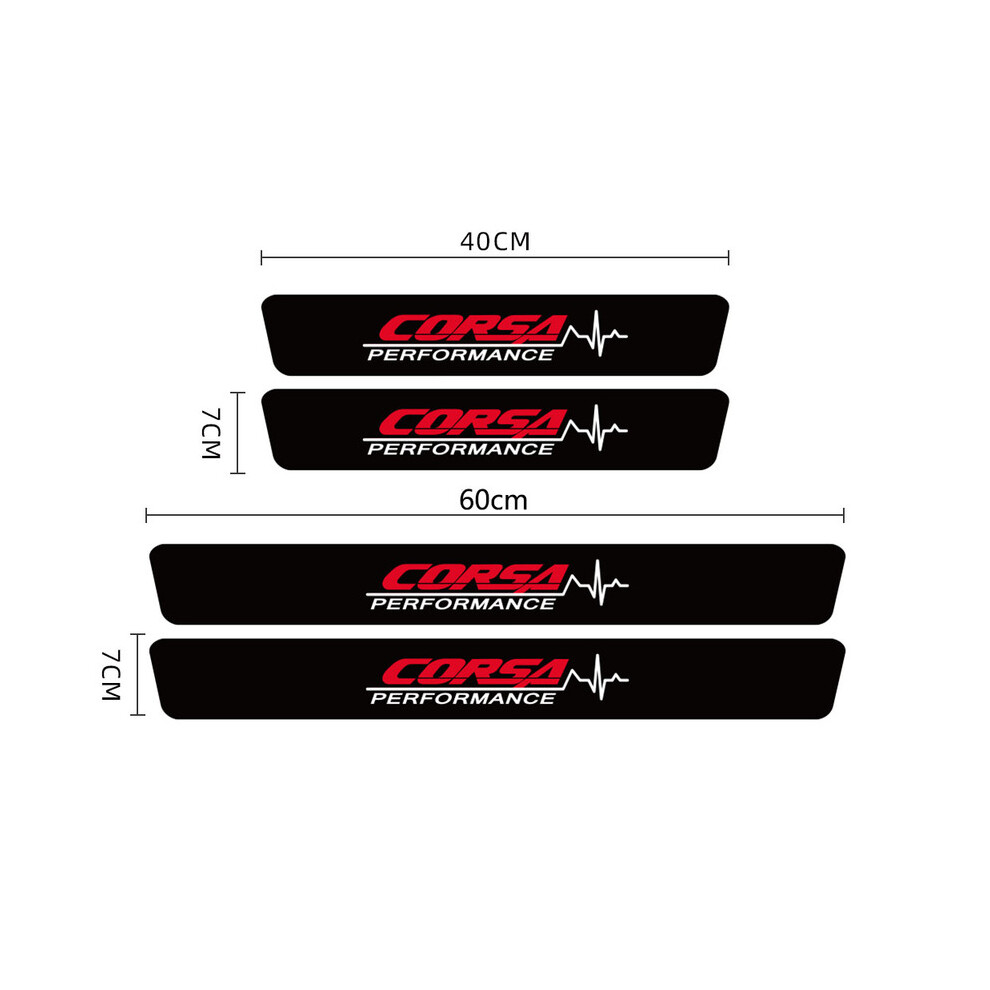 (OPC) 4 autocollants en fibre de carbone pour seuils de porte Opel ...