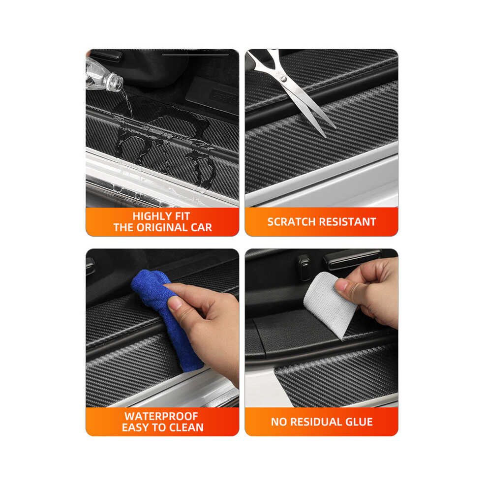 (OPC) 4 autocollants en fibre de carbone pour seuils de porte Opel ...