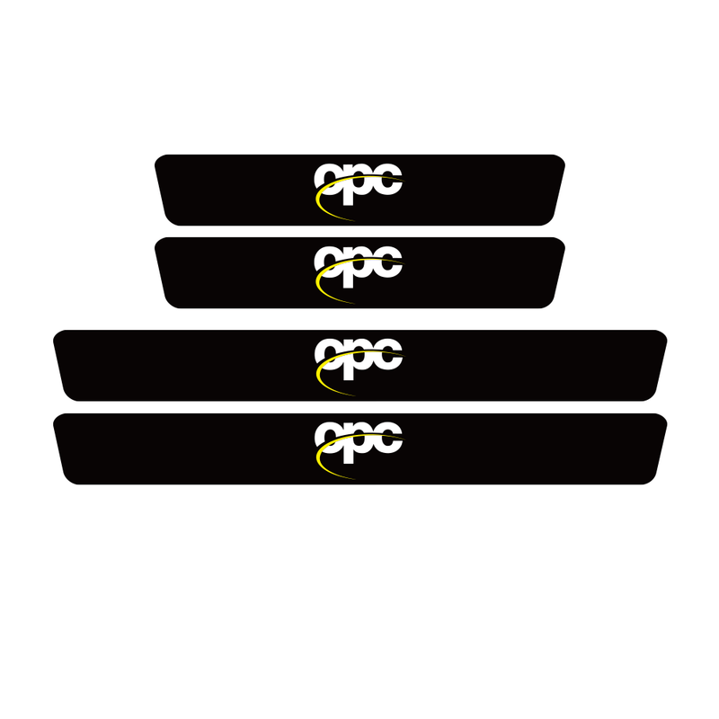(OPC) 4 autocollants en fibre de carbone pour seuils de porte Opel ...
