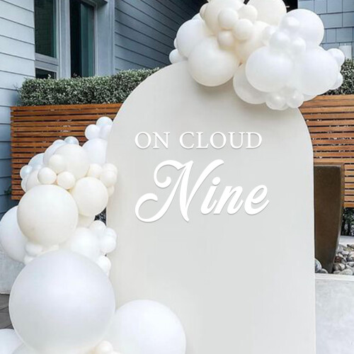 On Cloud Nine Party Decal Sign - Cloud Nine Baby Shower Decor Decal ...