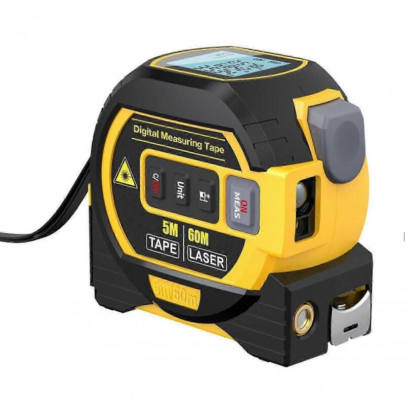 (60M, Yellow) 3-in-1 Tape Measure with Ranging & Crosshair, Portable ...