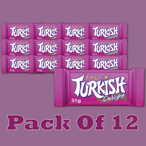 Fry's Turkish Delight Chocolate Bar – 51g (Pack of 12) on OnBuy