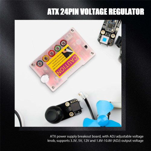 ATX 24Pin Power Breakout Board with Acrylic Shell Voltage Regulator on ...