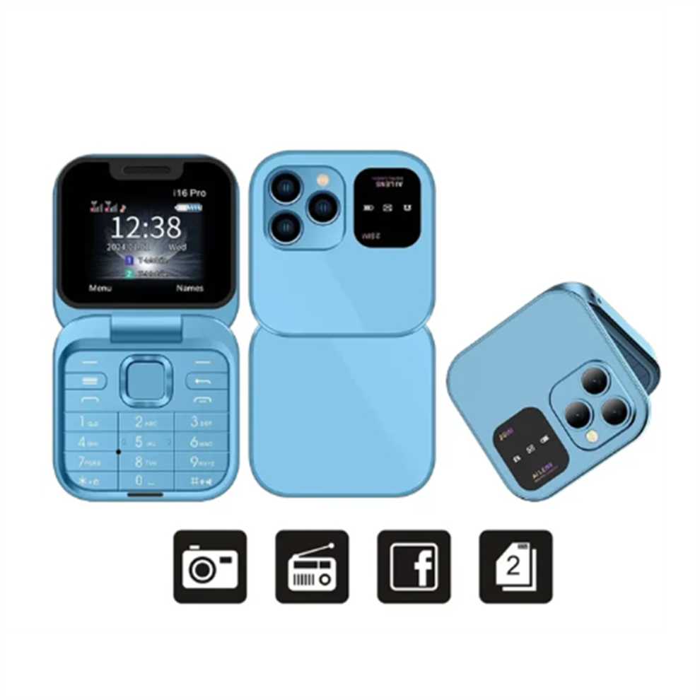 Mini teléfono móvil plegable con 2 tarjetas SIM y pantalla pequeña ...