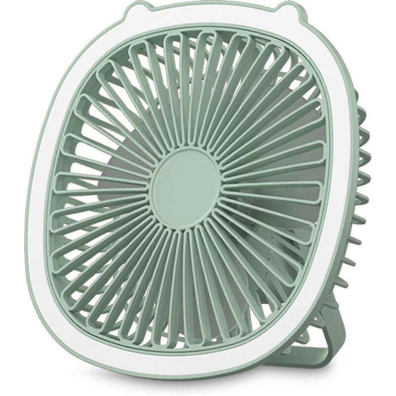 Desk Fan, Table Fan with Led Light, 3 Speeds Air Circulator Fan ...