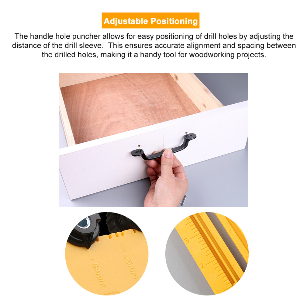 Cabinet Hardware Jig Template Tool Adjustable Dowel Drilling Guide ...