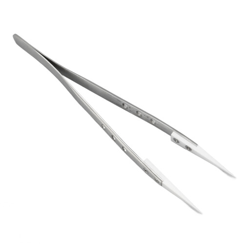 KGX TC002 Electrical Repair Tweezers Stainless Steel Insulation 3 Holes ...