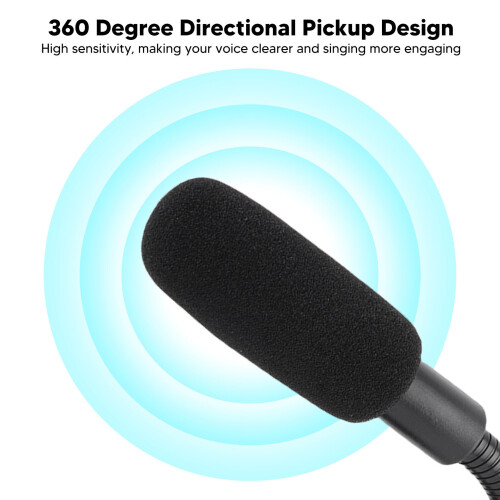 Wired Microphone 360 Degree Directional Pickup High Sensitivity Clear ...