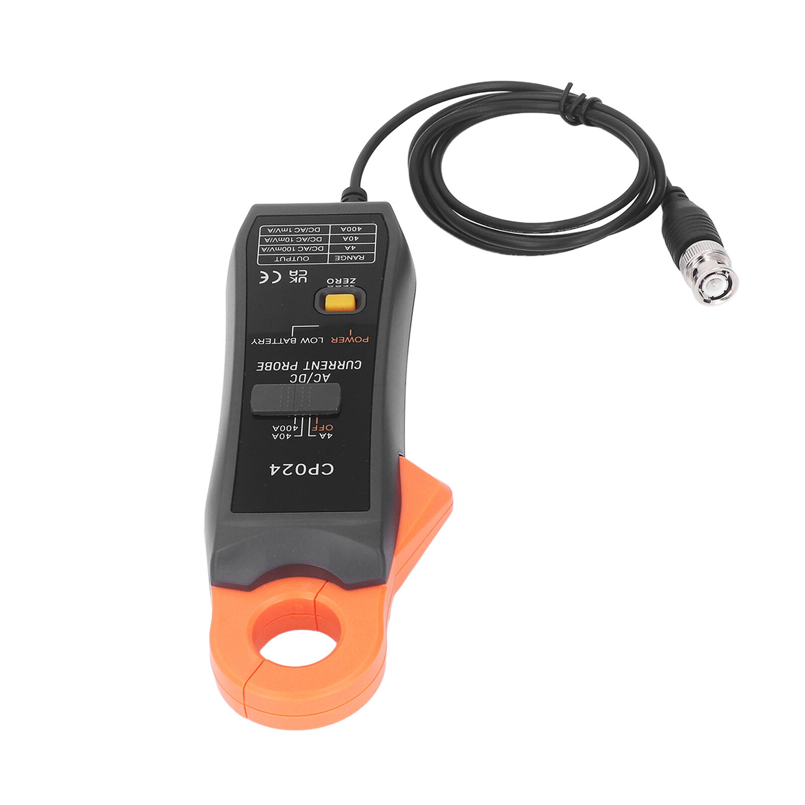 AC DC Current Clamp 4 To 400A Maximum 23mm Jaw Clamp Current Probe with BNC Interface for ...