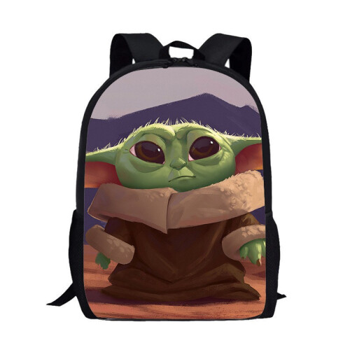 (17-01) STAR WARS Baby Yoda Backpack, Cute Kids School Bag, Cartoon ...