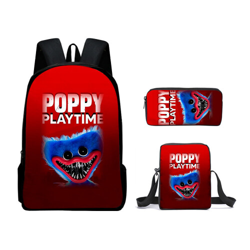 (Style 9, Set of Three (Backpack + Crossbody Bag + Pencil Case)) Poppy ...