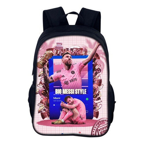 (31, 17-inch Backpack) Football Lionel Messi Themed Backpack for ...