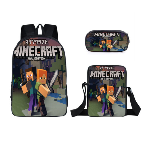 (7, Crossbody Bag) Minecraft Kids School Backpack Set with Backpack ...