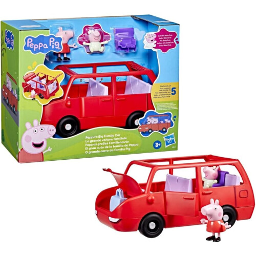 Peppa Pig Peppa's Big Family Car Playset with Baby Eve and Peppa ...