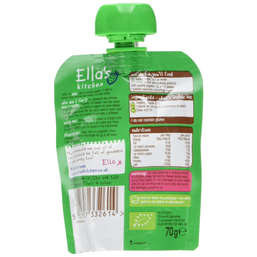 Ella's Kitchen Smooth Puree, First Taste Apples, 70g (Pack of 6) on OnBuy