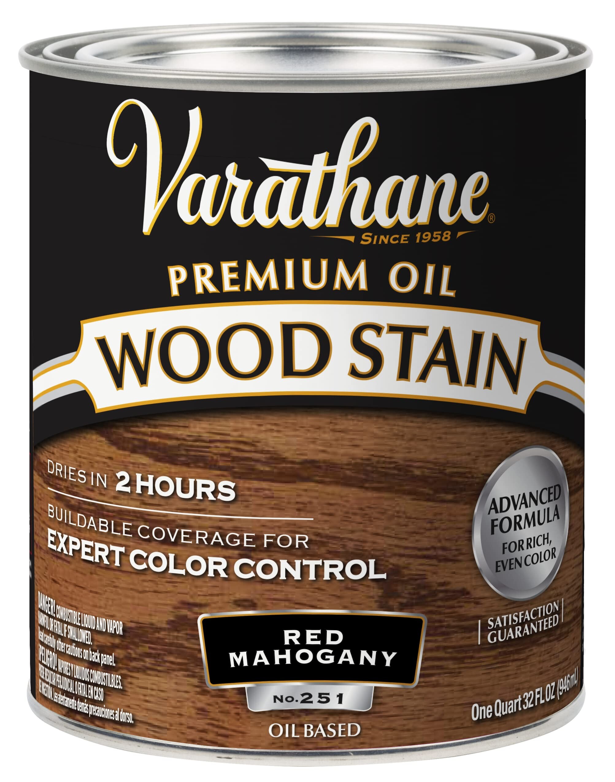 Varathane 211724H Premium Wood Stain Quart Red Mahogany on OnBuy