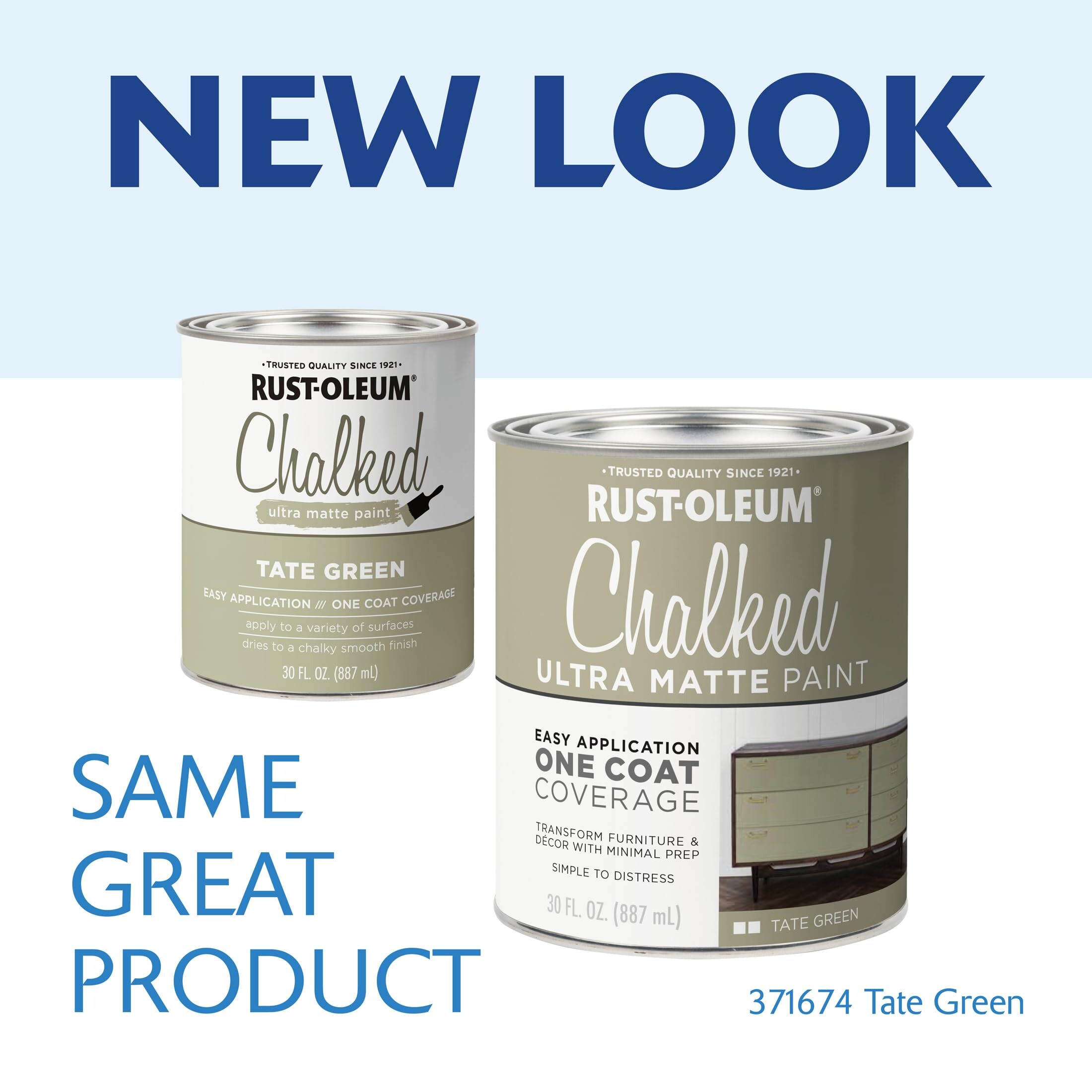 Rust-Oleum 371674 Chalked Ultra Matte Paint 30 oz Tate Green (Pack of 1 ...