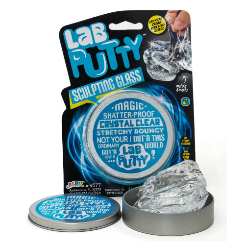 JA-RU Lab Putty Clear Slime with Tin Case (1 Pack) Squishy Sensory ...