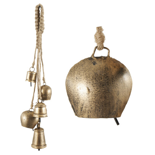 Deco 79 Metal Indoor Outdoor Decorative Cow Bells Tibetan Inspired ...