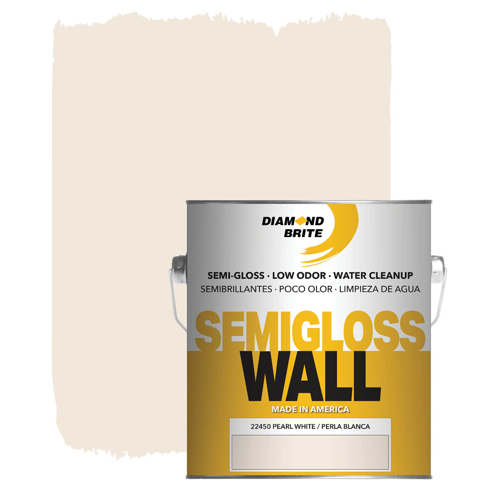 Diamond Brite Paint SEMi Gloss Latex Paint 1 Gallon n Pearl White 22450 ...