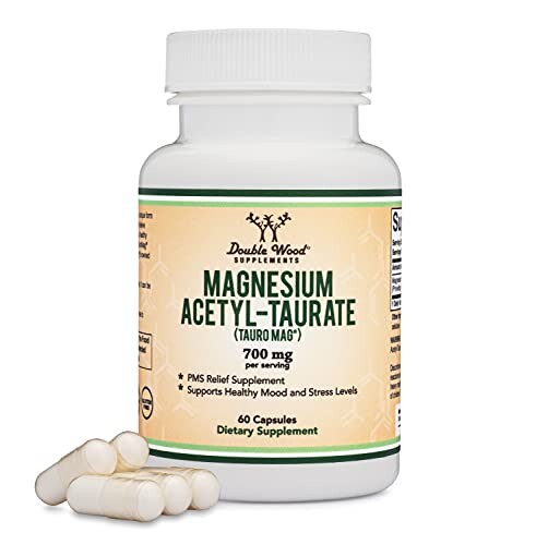 Double Wood Supplements Magnesium Acetyl-Taurate (TauroMag) 60 Capsules ...