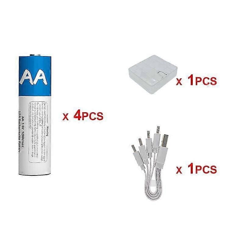 Lot de 1 à 20 piles rechargeables AA 1,5 V 5 000 mAh Li-ion ...