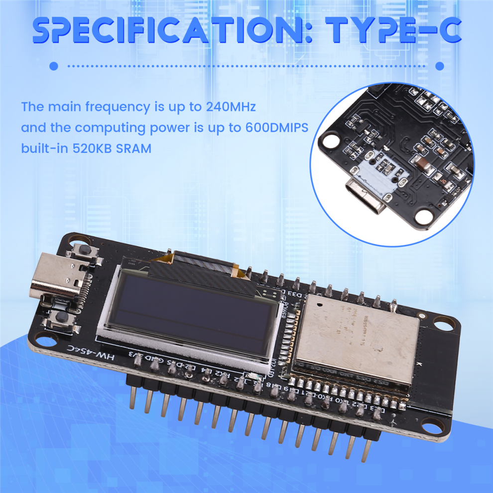 ESP32 ESP-WROOM-32 WIFI-Entwicklungsboard-Modul CH340 Typ C on OnBuy