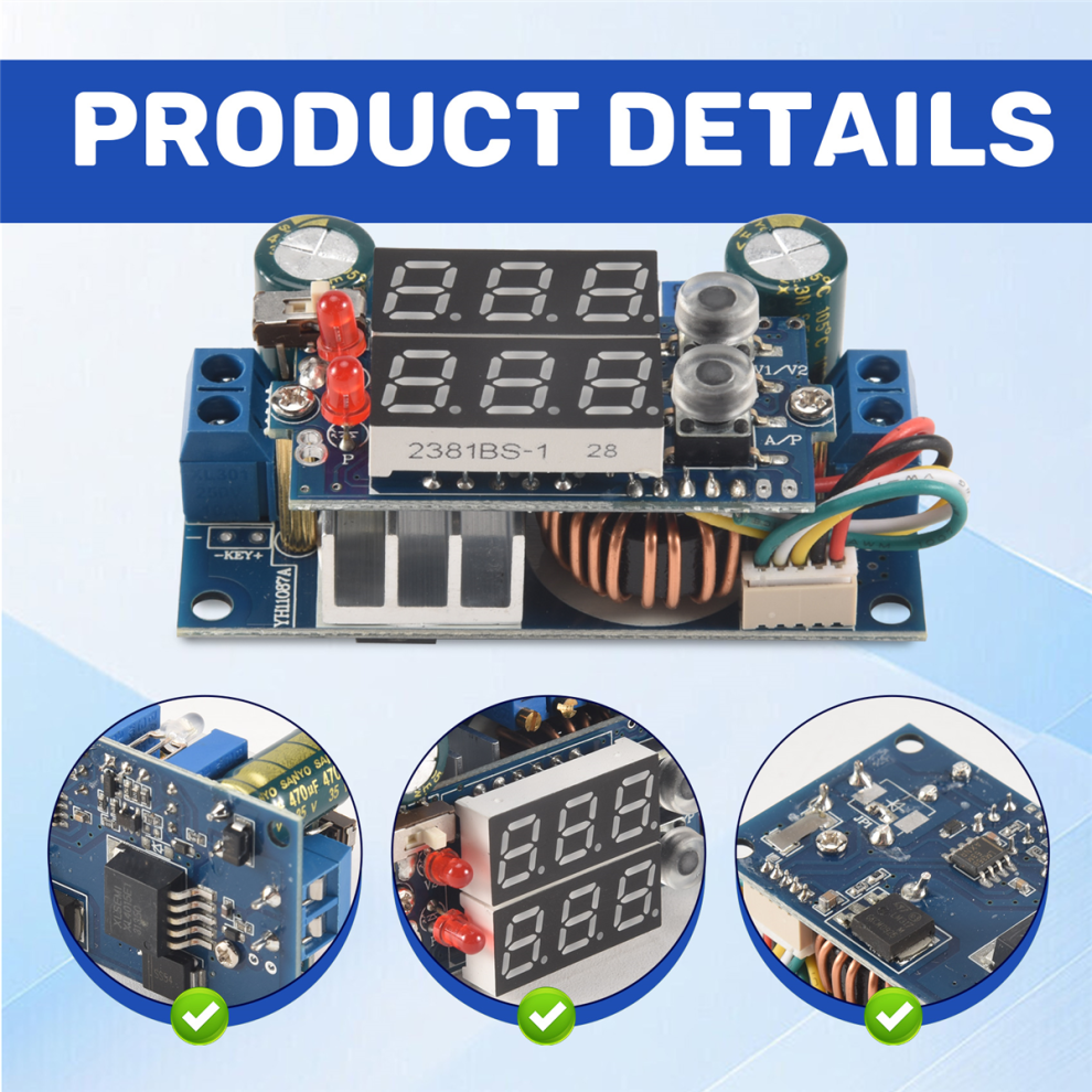 DC 6-36V 5A MPPT LED Digital Solar Panel Controller DC-DC Step Module ...