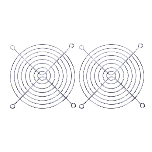 2 x Metal Wire Finger Guard Grill for 120 x 120mm Computer Case Fan on ...