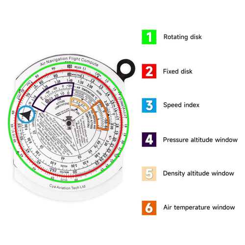Computadora de vuelo de metal E6B, computadora de vuelo de aluminio ...